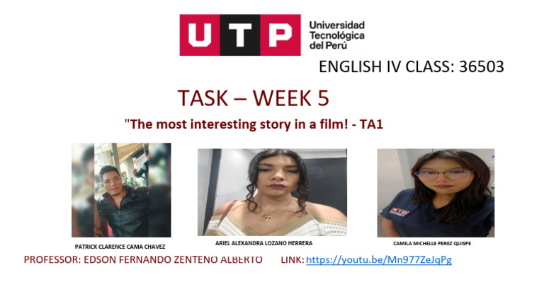 The Most Interesting Story in A Film! - TA1 | PDF