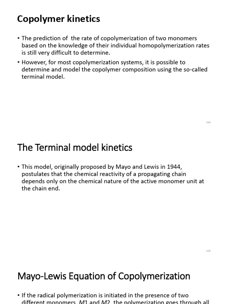 Polymer Chemistry slides 114-161_091156 | PDF | Copolymer | Polymers