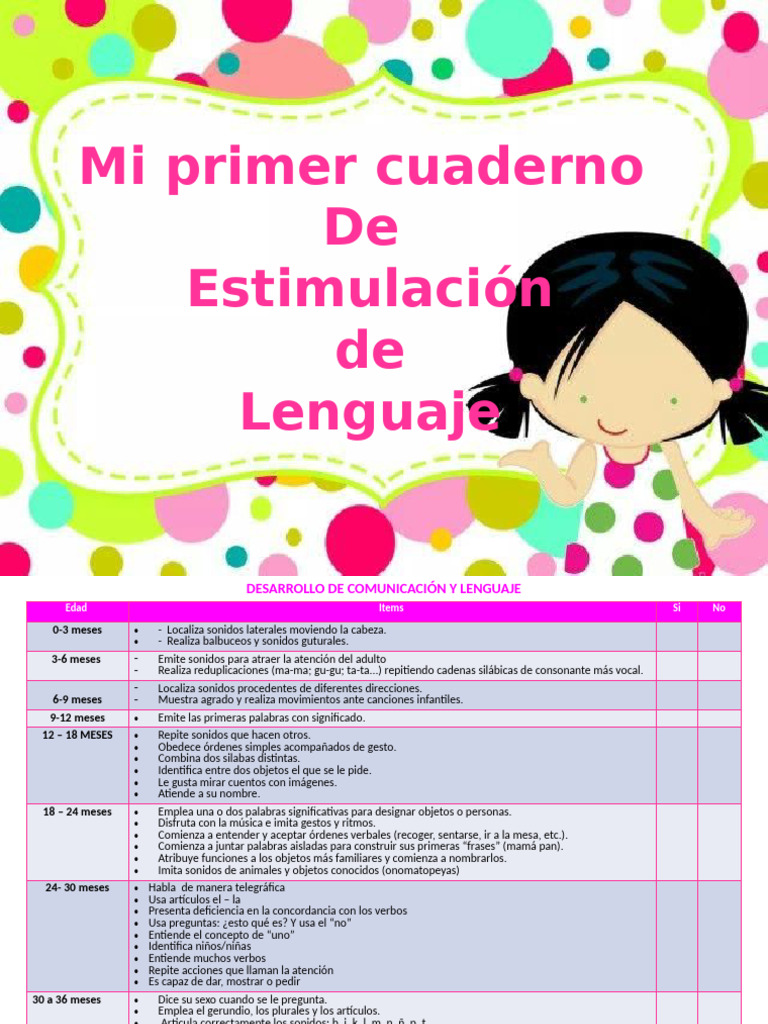 Cuaderno de Estimulación del Lenguaje | PDF | Sonido | Lingüística
