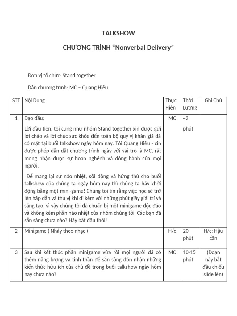 Script Talkshow SSG | PDF