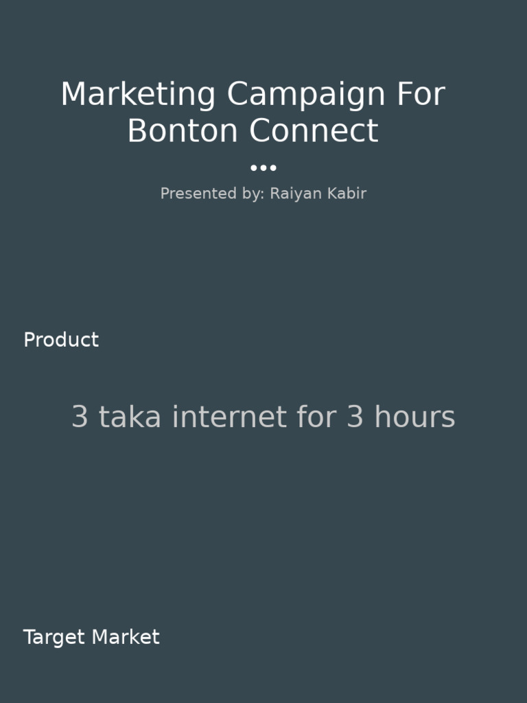 Marketing Campaign - Bonton Connect | PDF