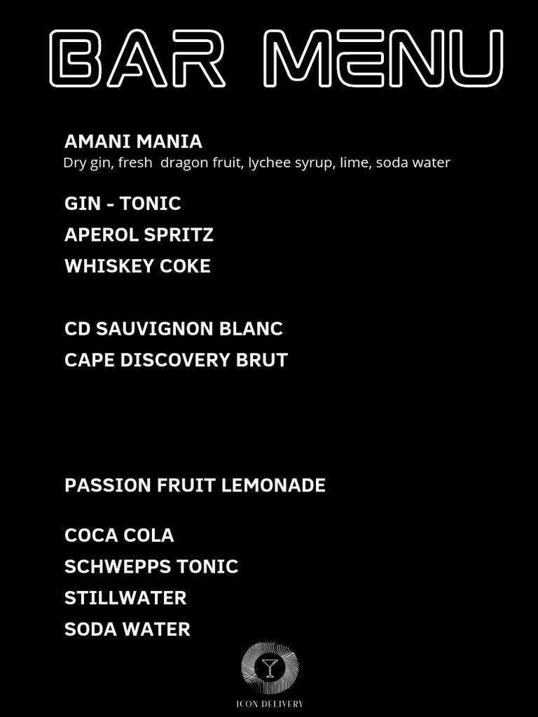 COCKTAILS History Menu | PDF
