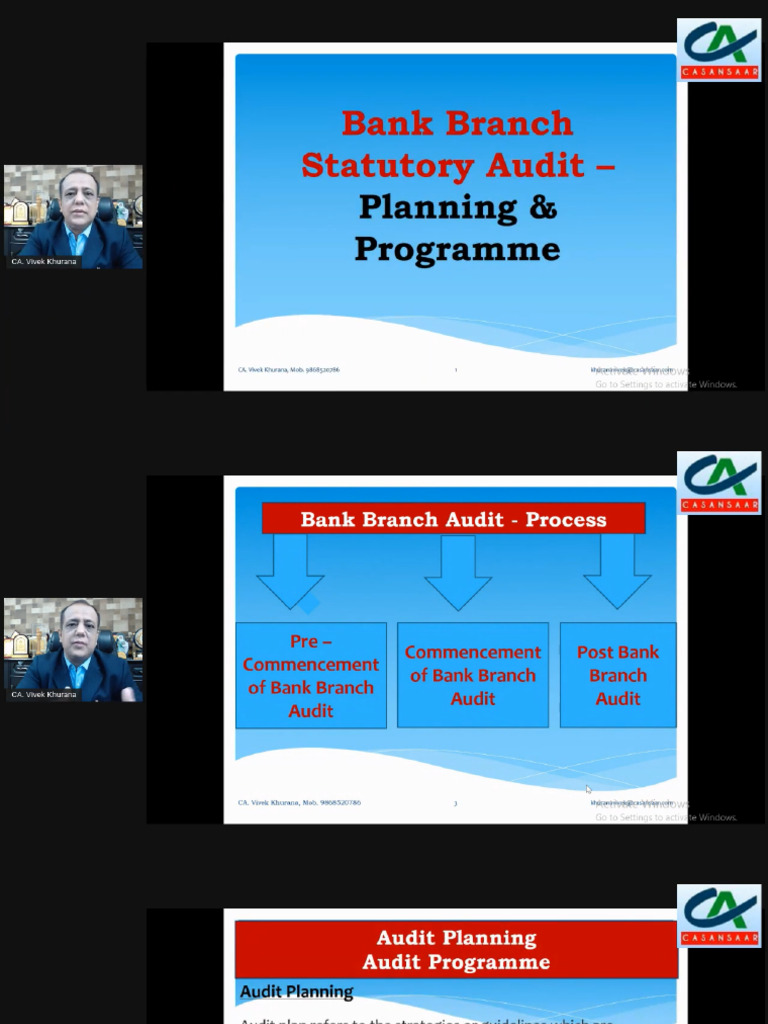 Bank Audit Planning and Program | PDF