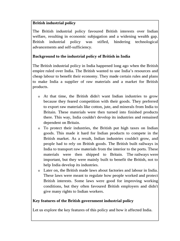 British Industrial Policy-1 | PDF | United Kingdom | Industrial Policy