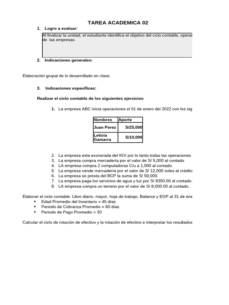 S08.tarea Academica2 | PDF | Contabilidad | Hoja de balance