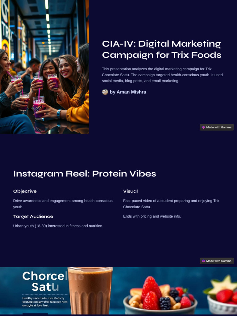 CIA IV Digital Marketing Campaign For Trix Foods | PDF | Digital Marketing | Promotion And ...