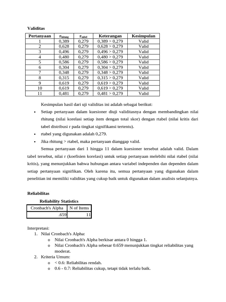 Validitas Dan Reabilitas NONAME | PDF