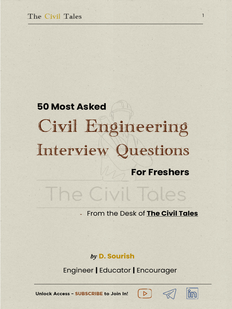 50 Essential Civil Engineering Interview Questions | PDF | Concrete ...