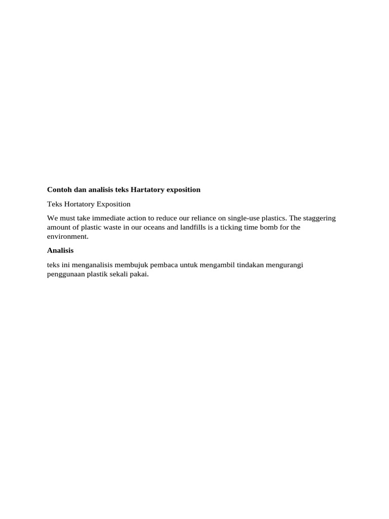 Contoh Dan Analisis Teks Hartatory Exposition | PDF