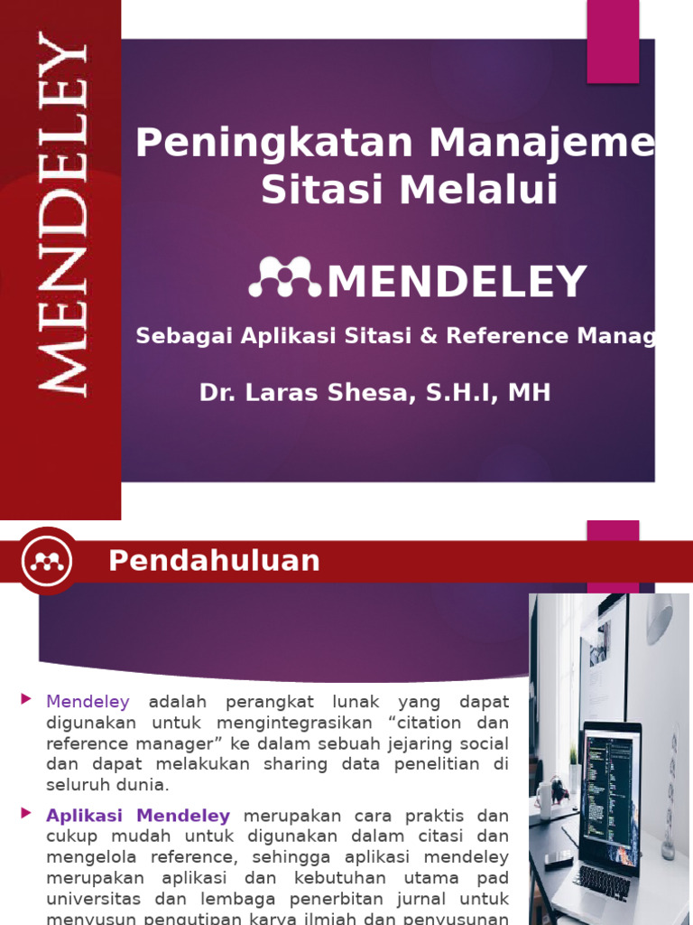 Manfaat Mendeley untuk Sitasi Ilmiah | PDF