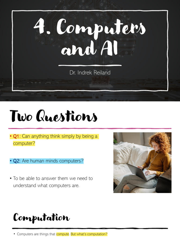 Computers and AI - Indrek Reiland | PDF | Artificial Intelligence ...