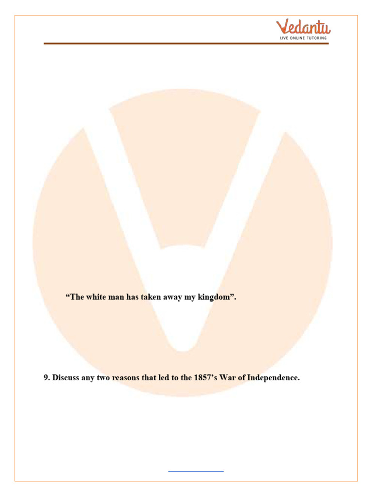 Class 8 English Glimpses of The Past Worksheet | PDF | British Raj ...