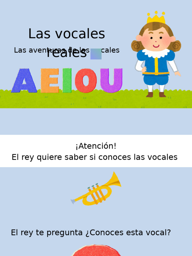 Presentación para Juego de Las Vocales Con Dibujos y Animaciones ...