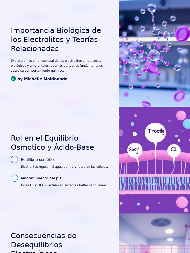 Rol Esencial de los Electrolitos en Biología | PDF