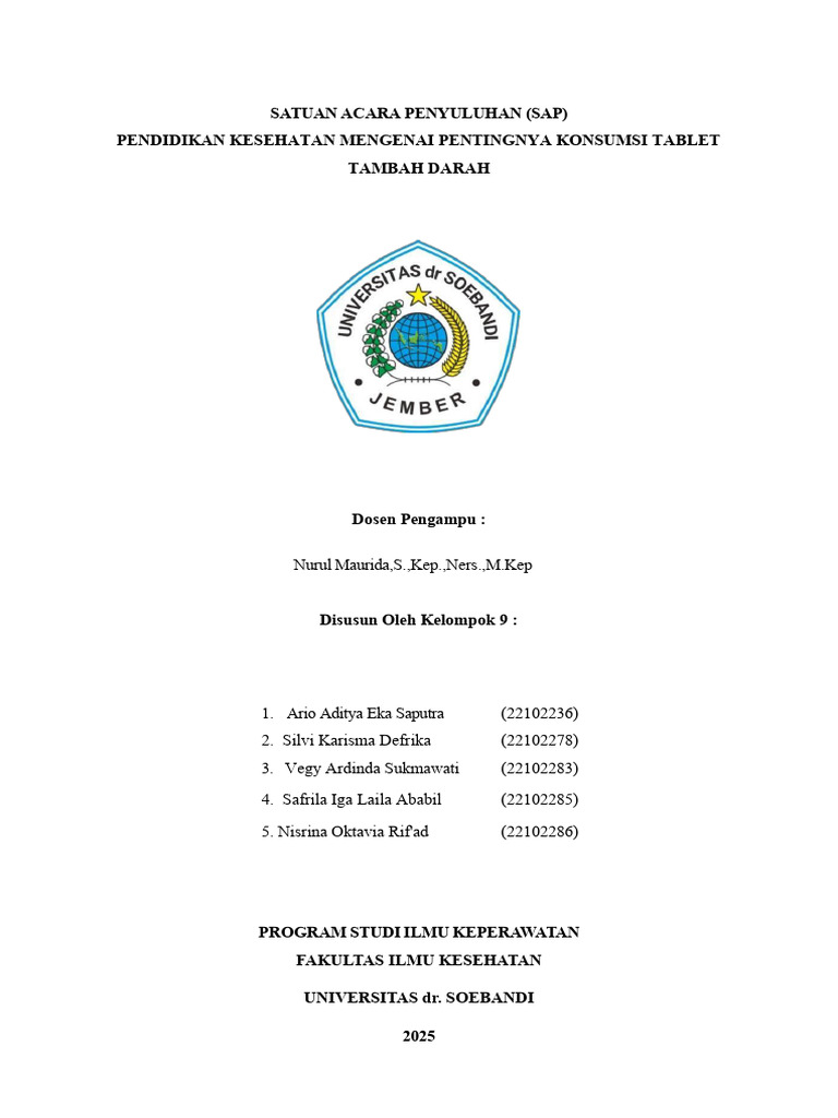 Pentingnya Tablet Tambah Darah untuk Remaja | PDF