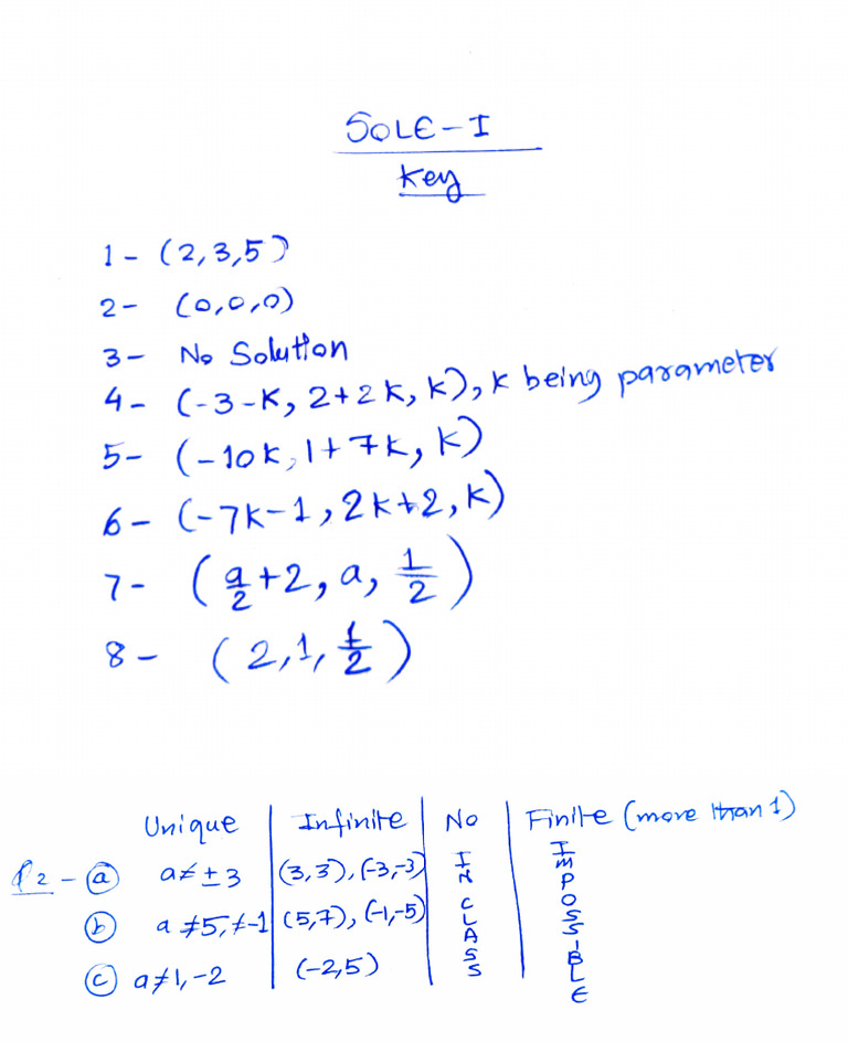 SOLE 1 - Key | PDF