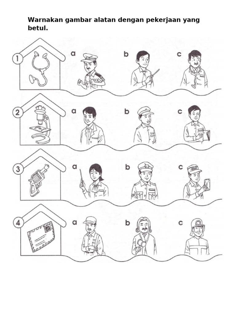 Warnakan Gambar Alatan Dengan Pekerjaan Yang Betul | PDF