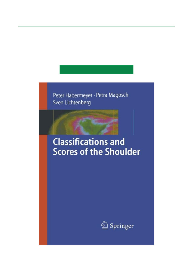 Exclusive Own Classifications and Scores of The Shoulder Digital PDF ...