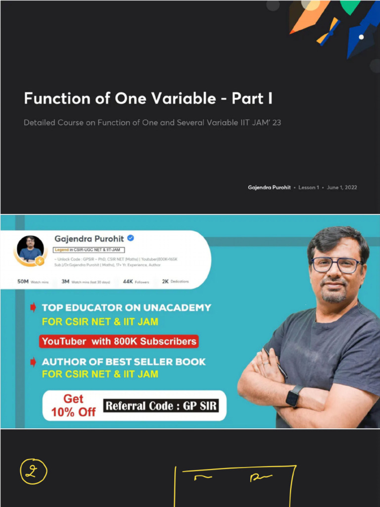 Function of One Variable Part I With Anno | PDF