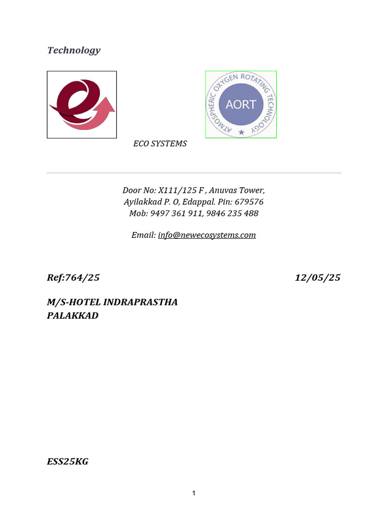 Hotel Indraprastha (Palakkad, 764) | PDF | Incineration | Waste