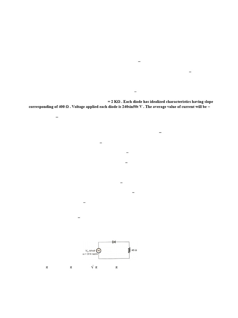 ELECTRONICE_18.08.24 withou answer | PDF | Diode | Rectifier