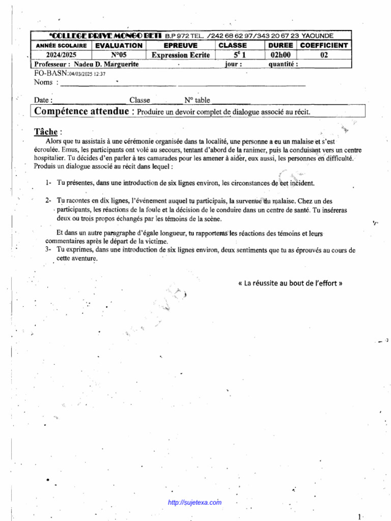 Expression ecrite | PDF