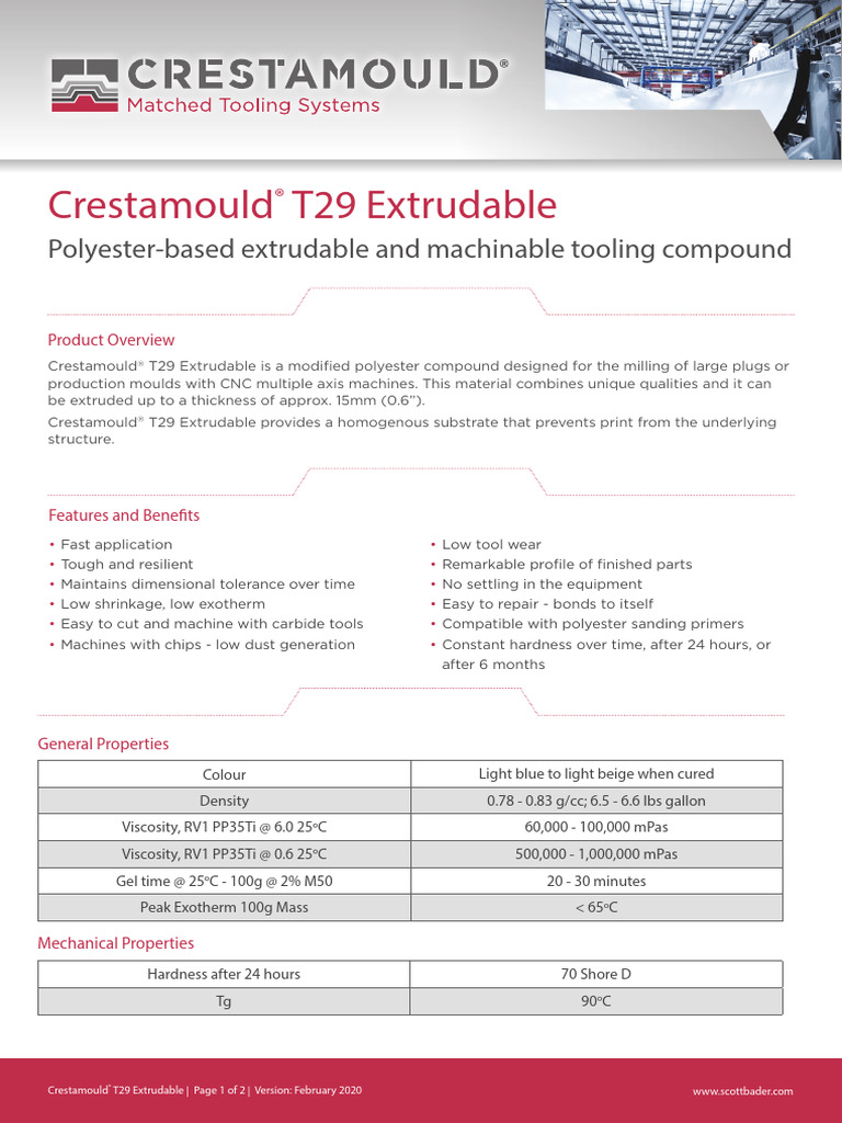 Crestamould T29 Extrudable - EN | PDF | Business Process | Metalworking