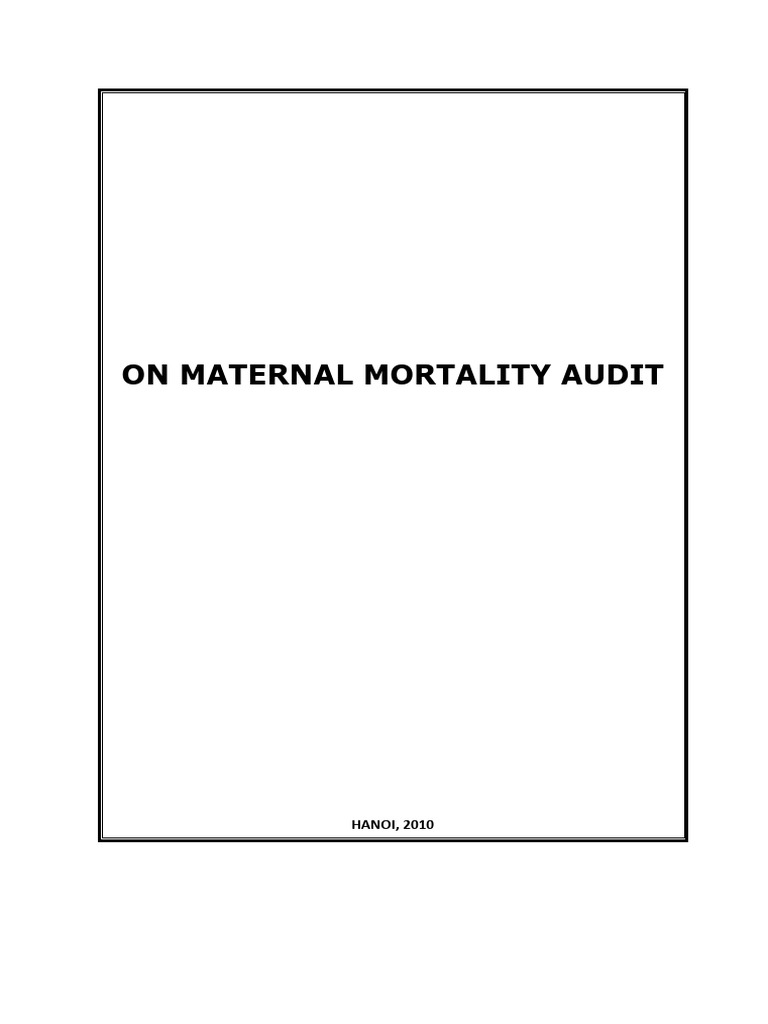 1 Maternal-Mortality-Audit | PDF | Maternal Death | Mammalian Pregnancy