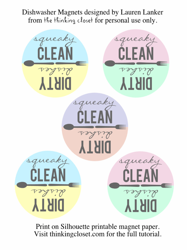 Dishwasher Magnet Print Able | PDF