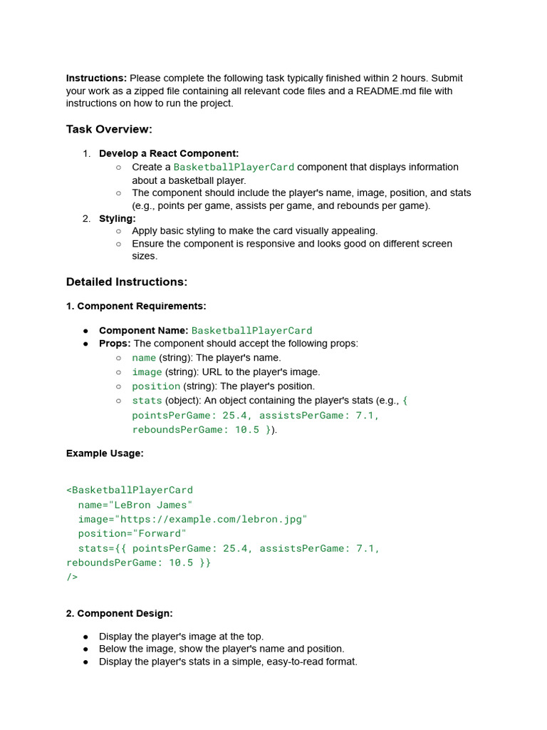 React Intern Assessment Task | PDF | Computing | Software Engineering