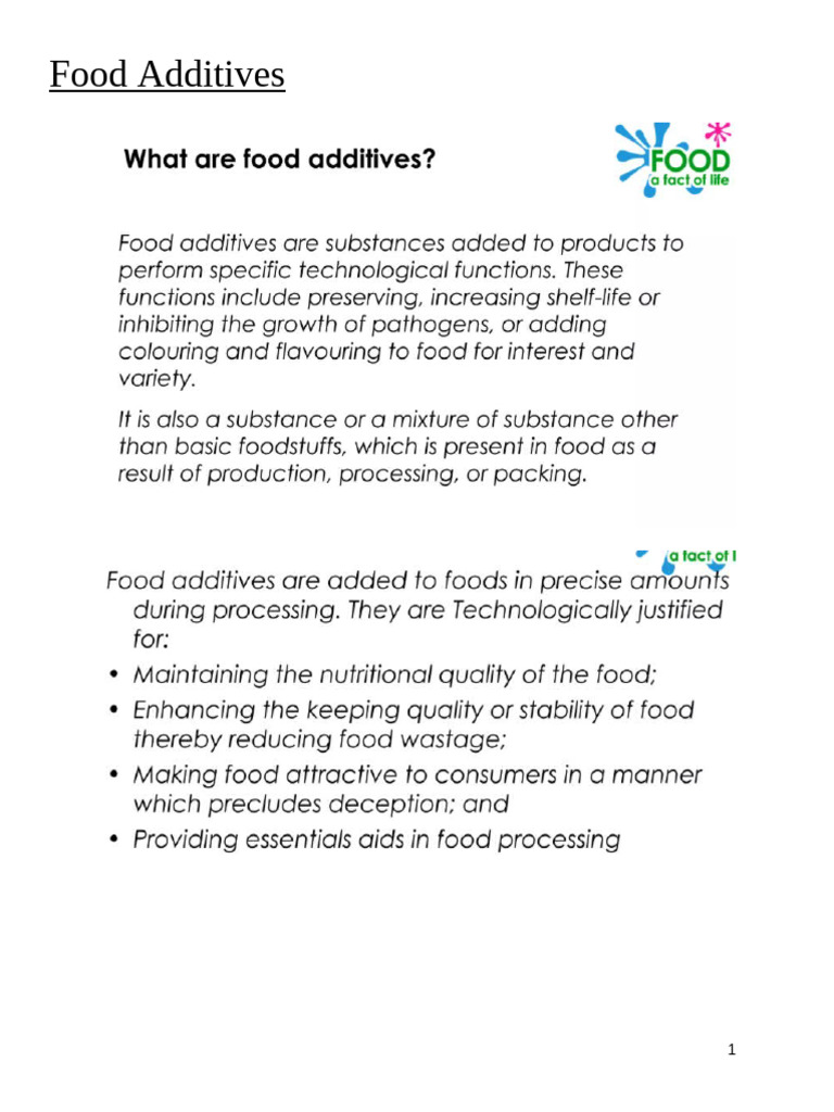 Food Additives | PDF