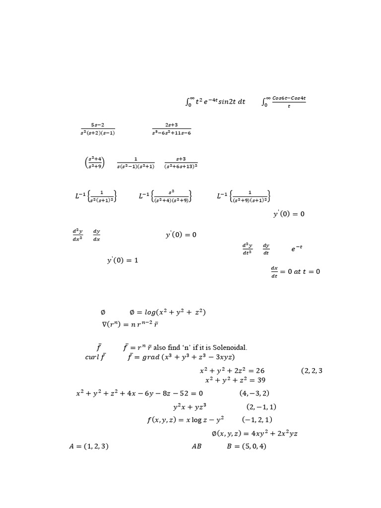 ODE&VC Assignment-III&IV Units | PDF | Laplace Transform | Ordinary Differential Equation
