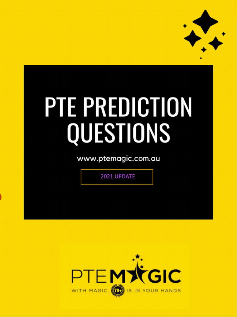 Pte Magic Questions 2021 | PDF