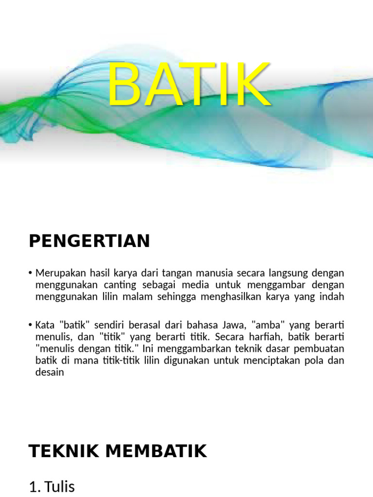 Batik 1 | PDF
