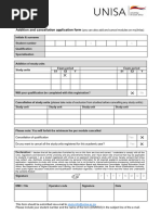 Unisa DSAR02 Form | PDF