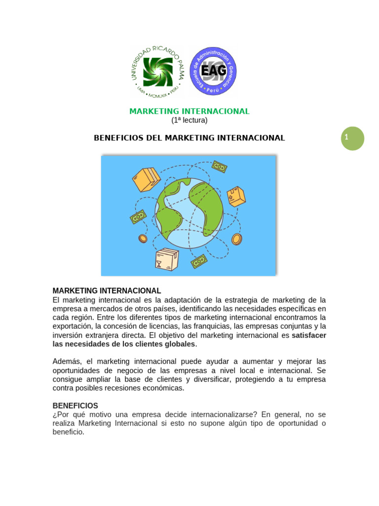 MK. INTER. Ppt. 1° Lectura. | PDF | Marketing | Business