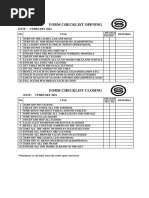 Bar Check List | PDF