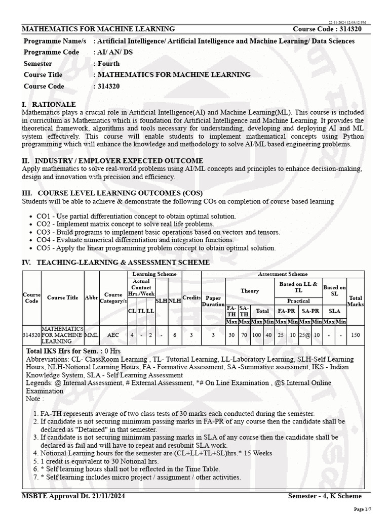 314320-MATHEMATICS-FOR-MACHINE-LEARNING | PDF | Vector Space | Matrix ...