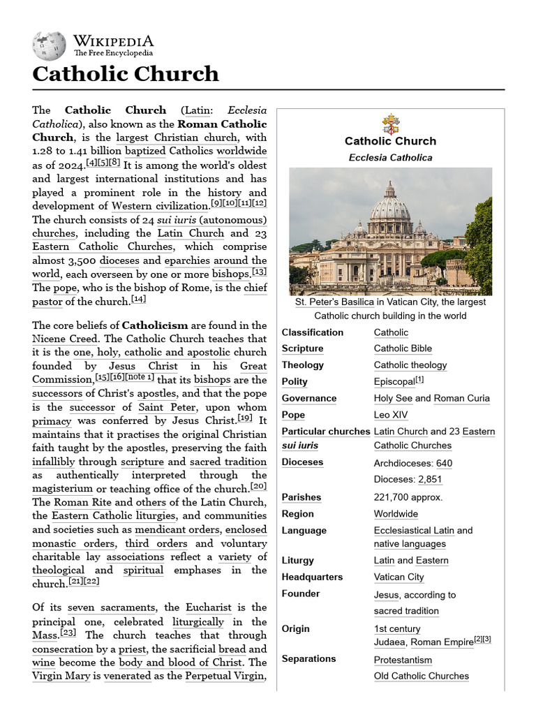 Overview of the Catholic Church | PDF | Catholic Church | Christian Church