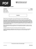 Generic Examination Paper Cover Sheet | PDF