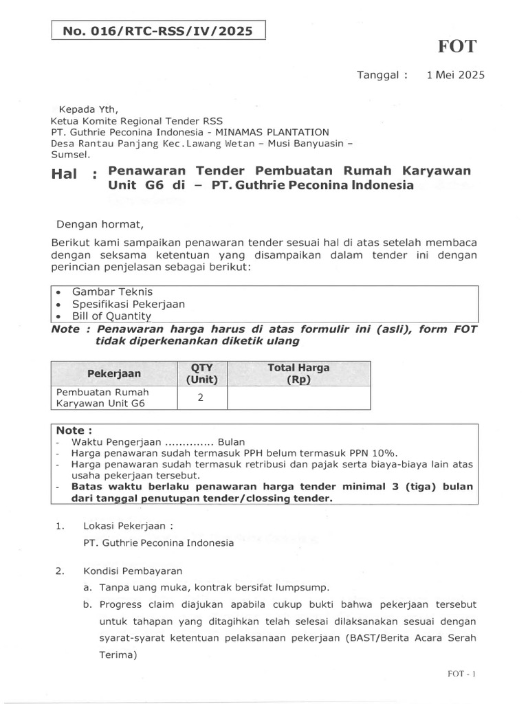 Boq Pembuatan Rumah G6 Gpi | PDF