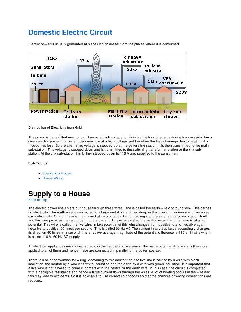 Domestic Electric Circuit | PDF | Alternating Current | Electrical ...