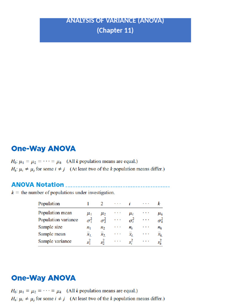 ANOVA Analysis and Examples | PDF | Analysis Of Variance | Estimator