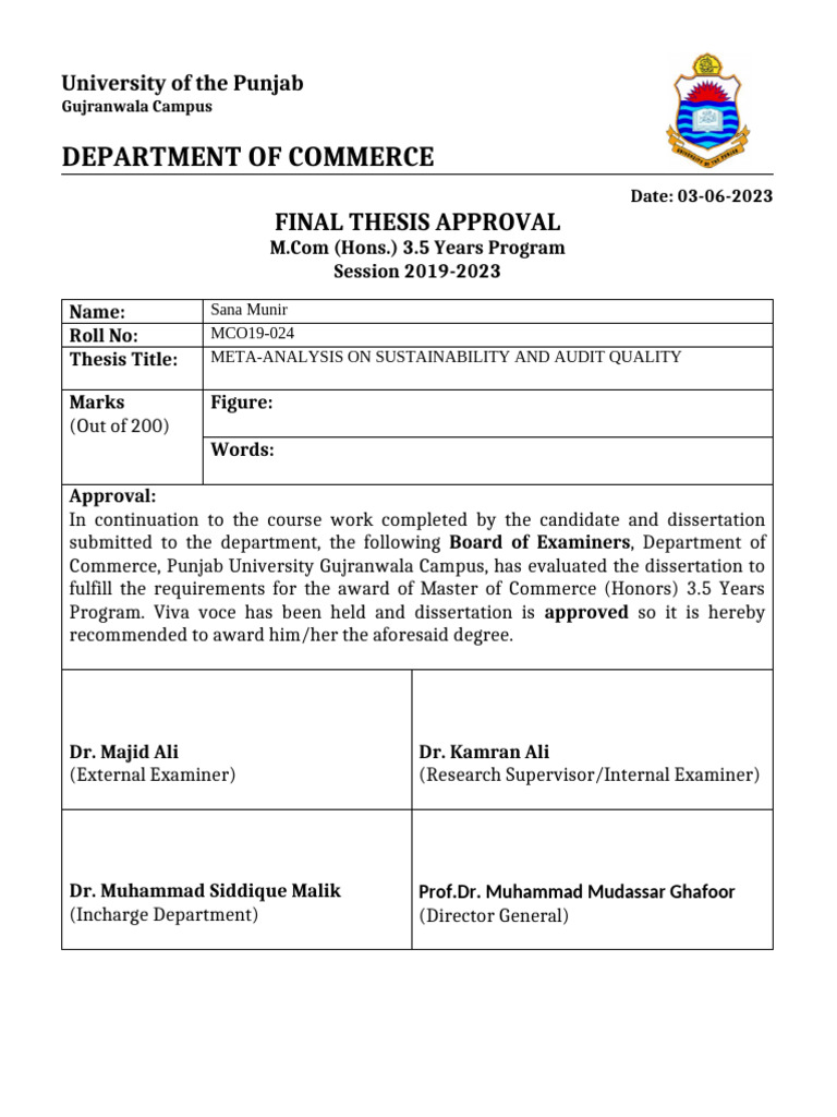 FINAL EVALUATION FORM (Sana Munir) | PDF