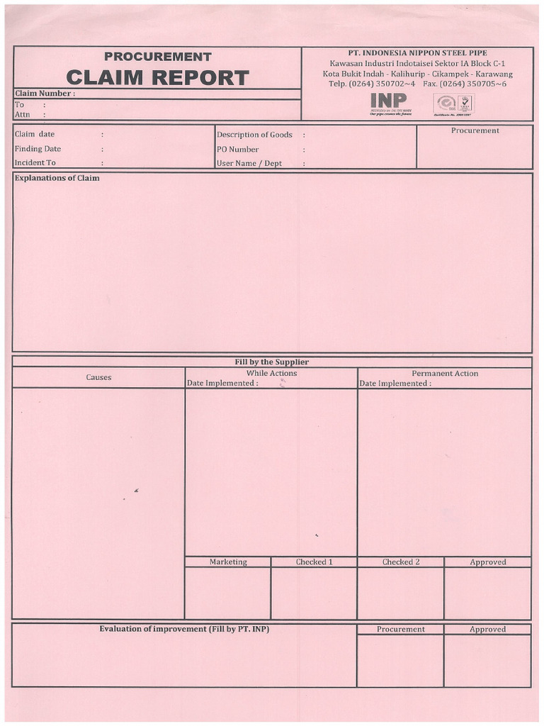 Claim Report | PDF