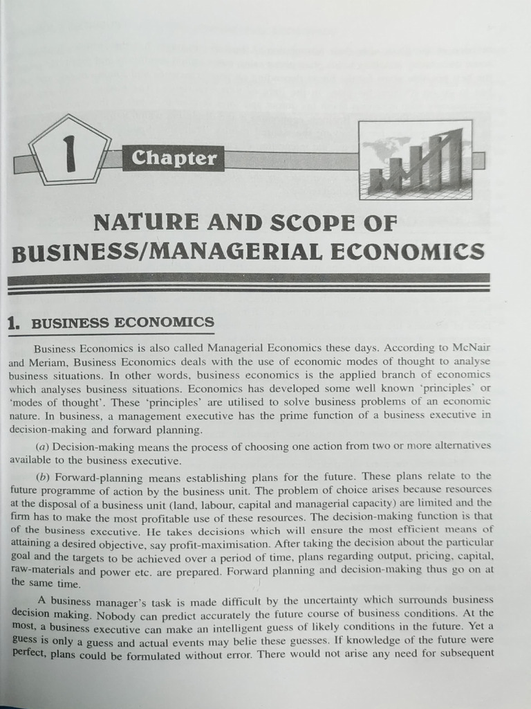 Unit 1 (Nature and Scope of Business Economics) | PDF | Economics | Business Economics