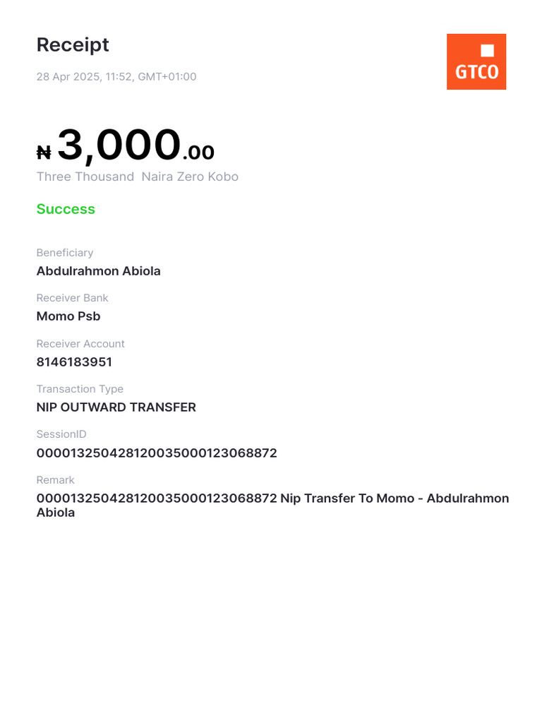 Receipt 11343300747607003132 | PDF