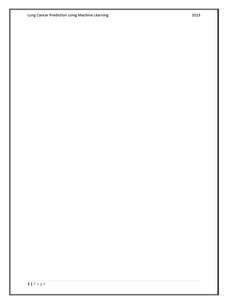 Lung Cancer Prediction Using Machine Learning Pdf Machine Learning Artificial Intelligence