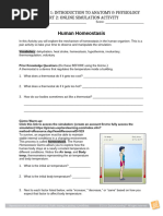Touchstone 2 Lab Report - Homeostatic Control | PDF | Homeostasis | Biology