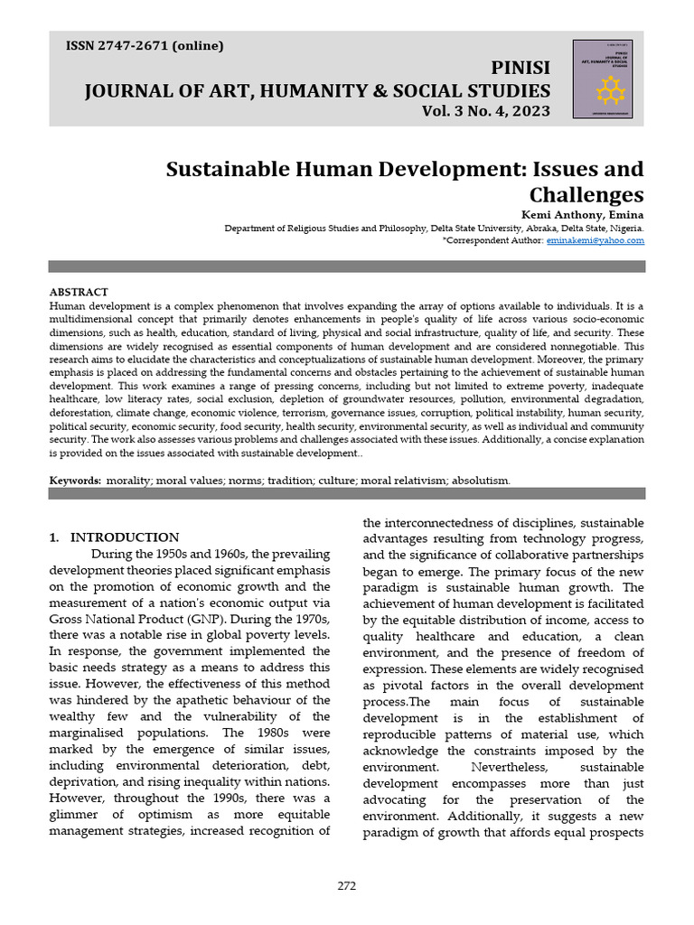 Sustainable Human Development 1 | PDF | Sustainability | Sustainable Development